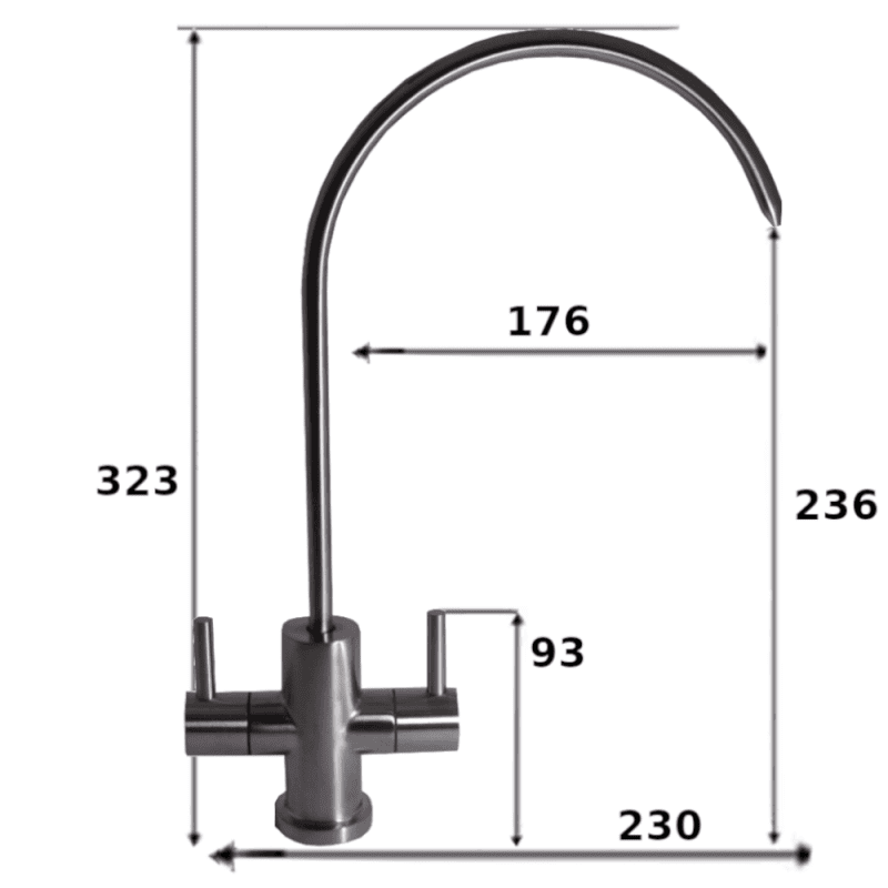 Dual water filter tap | Stainless steel dual water filter tap