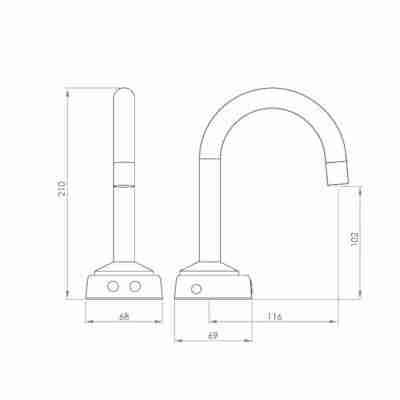 Gooseneck Autoflo sensor tap 100-0175 | sensor tap