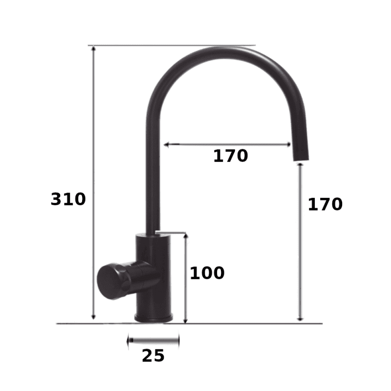 Everboil 2BR black boiling water tap | Everboil boiling water tap