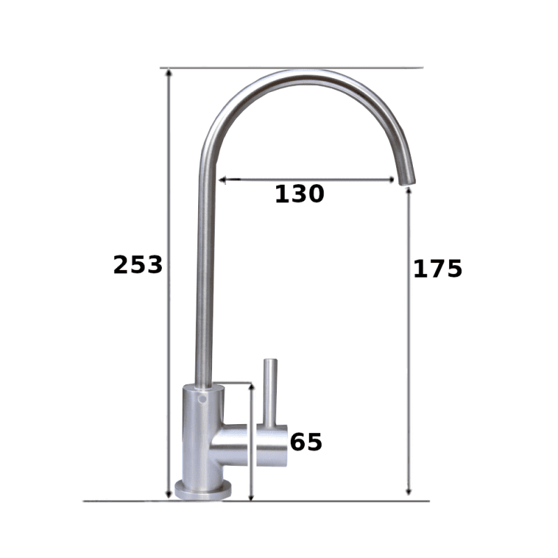 Stainless deluxe water filter tap slim | drinking water filter tap