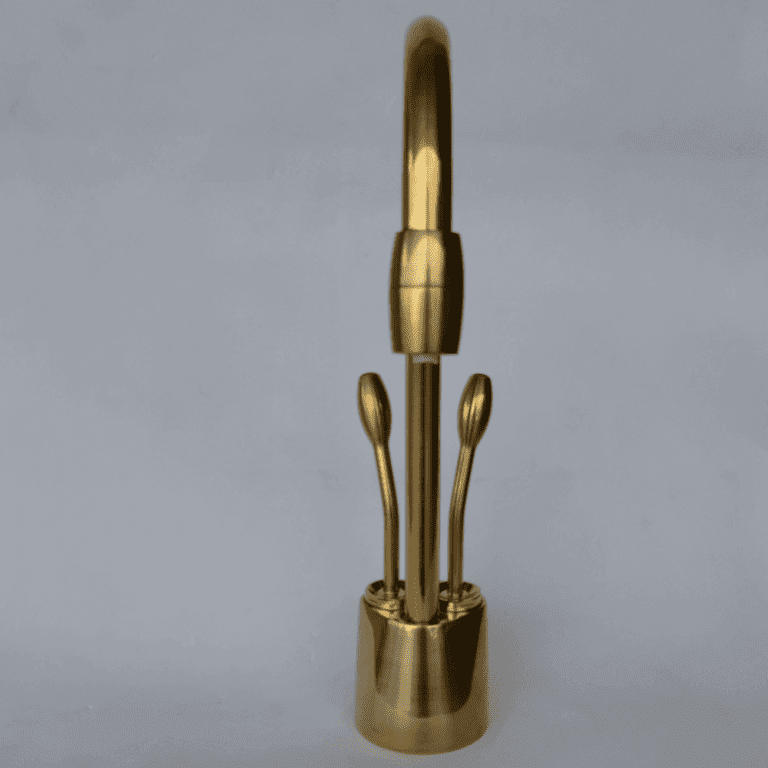 brushed gold boiling chilled water tap | Gold boiling water tap