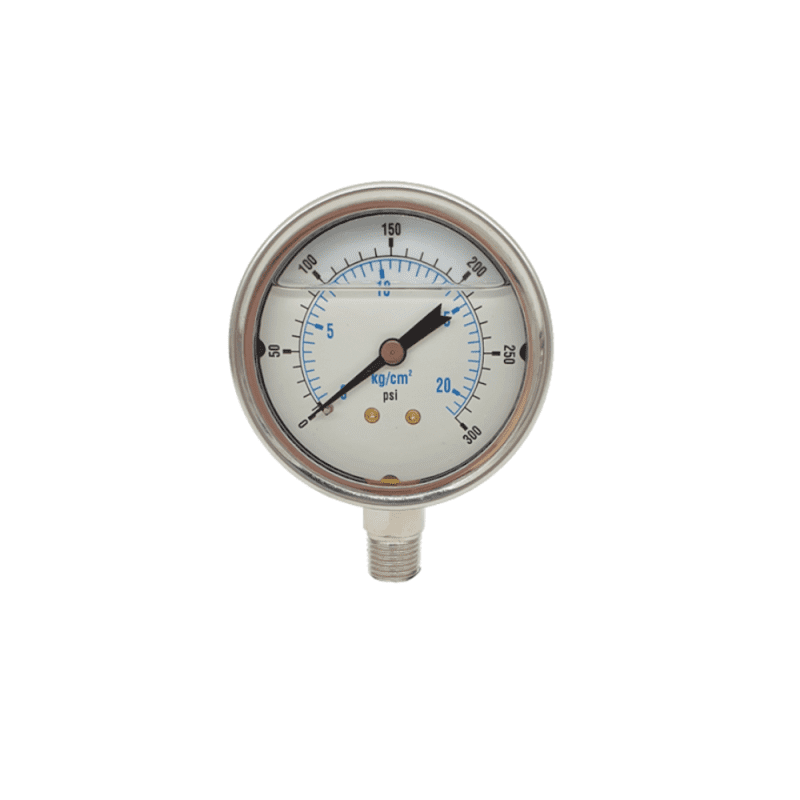 Water Pressure Gauge 0 - 300PSI Liquid Filled | Pressure Gauge