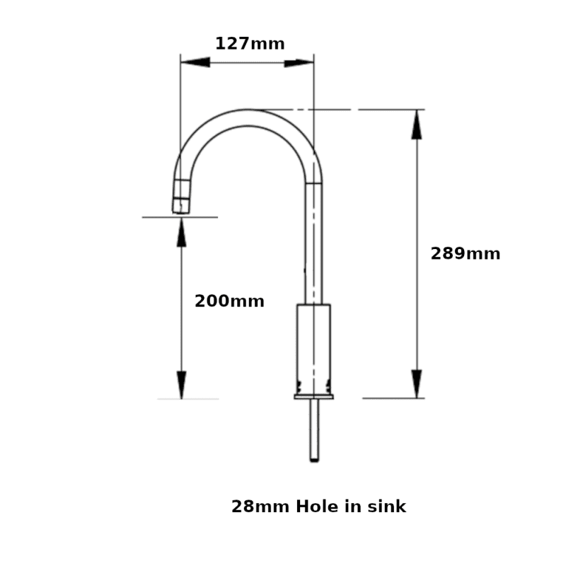 Round Insinkerator compatible water tap | Insinkerator Tap