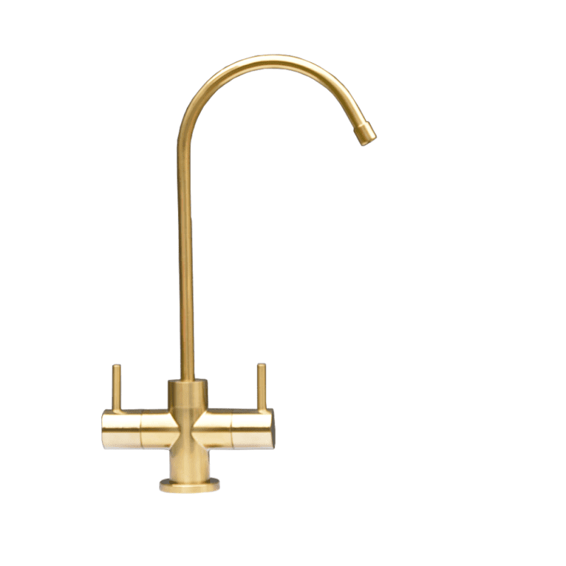 Brushed gold dual water filter tap | Brushed gold dual filter tap