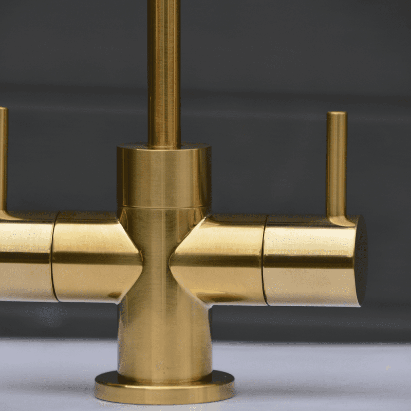 Brushed gold dual water filter tap | Brushed gold dual filter tap