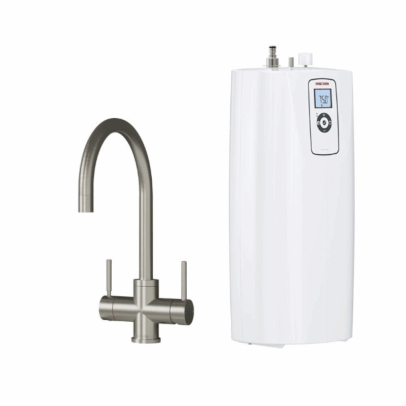 Brushed nickel 3 in 1 boiling tap | 3 in 1 boiling water tap | 208000